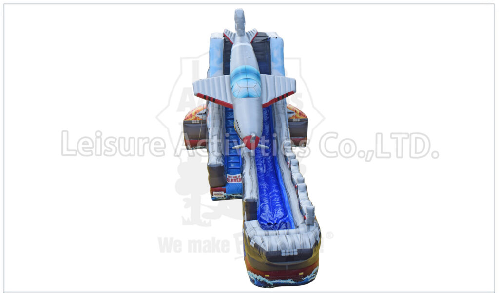20ft Single Lane Water Slide-Shark Mouth Fighter Plane-SL - Leisure ...
