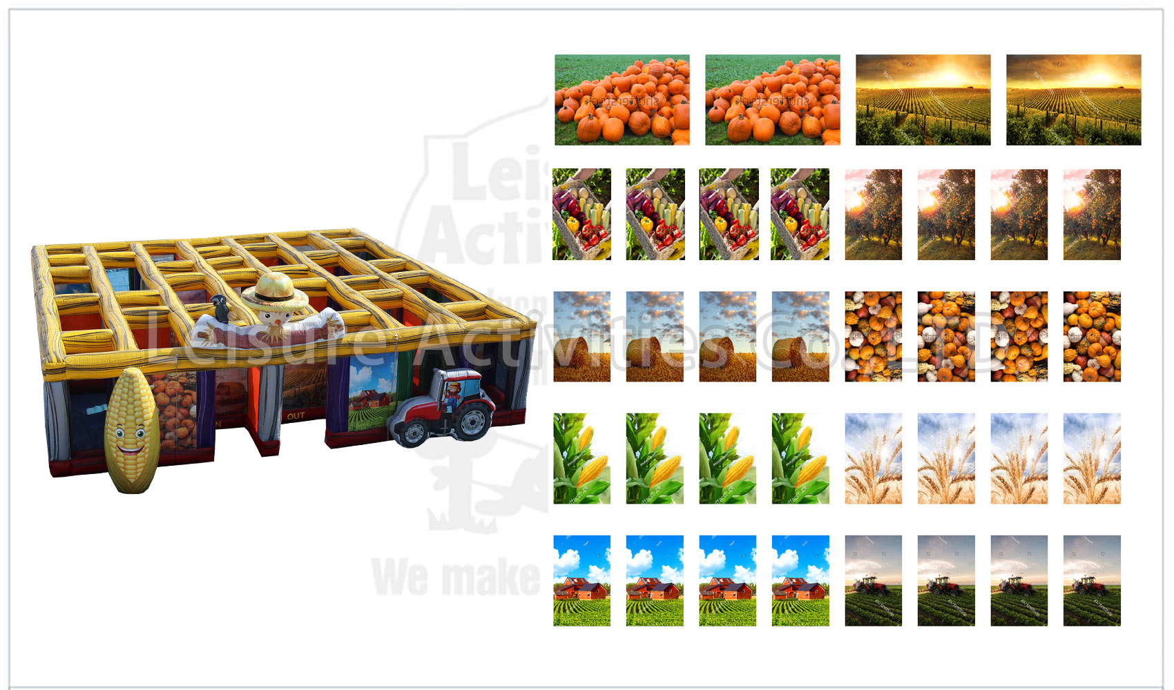 30ft Hybrid Maze artworks-Fall/Halloween/Christmas/Spring/Winter (36pcs ...