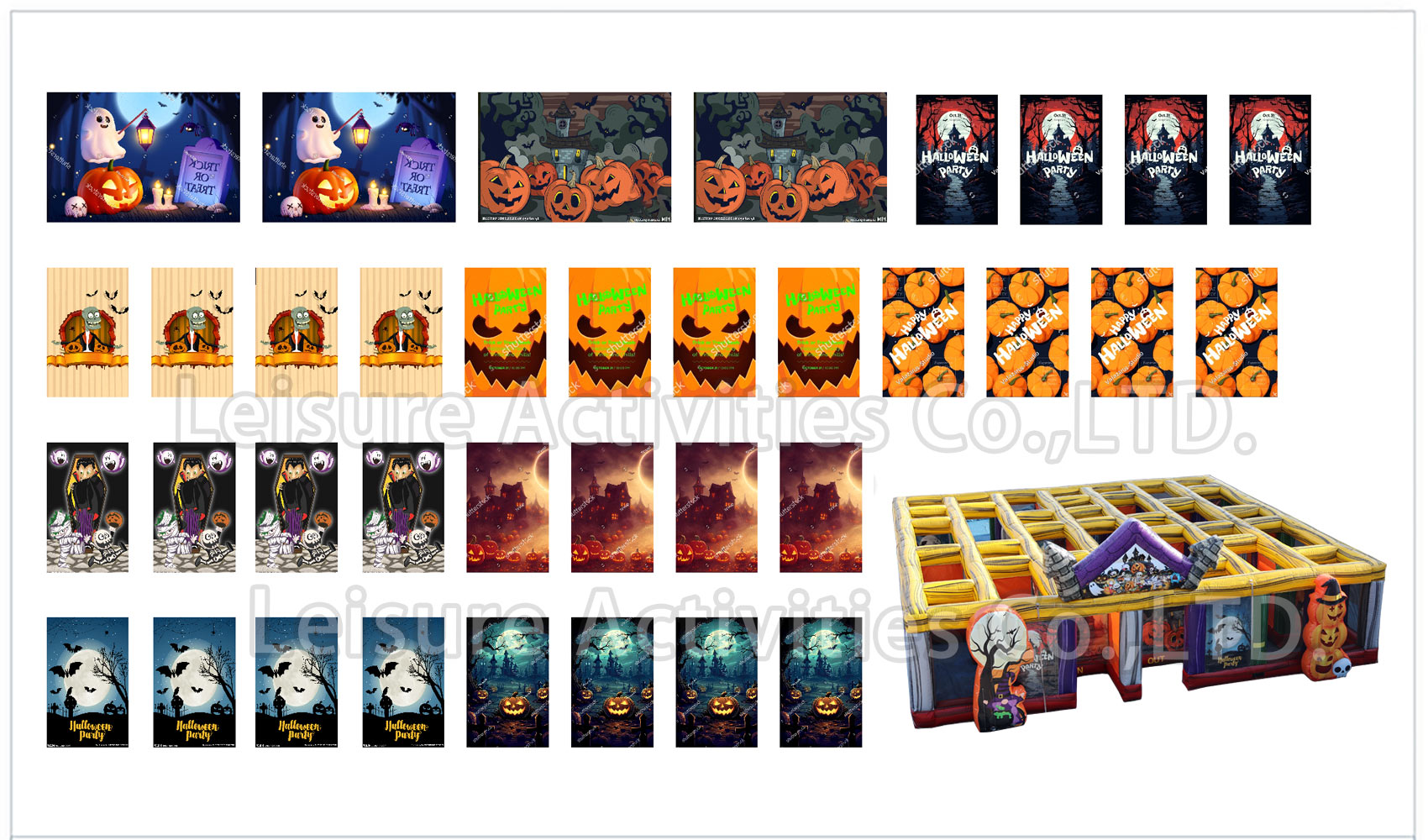 30ft Hybrid Maze artworks-Fall/Halloween/Christmas/Spring/Winter (36pcs ...