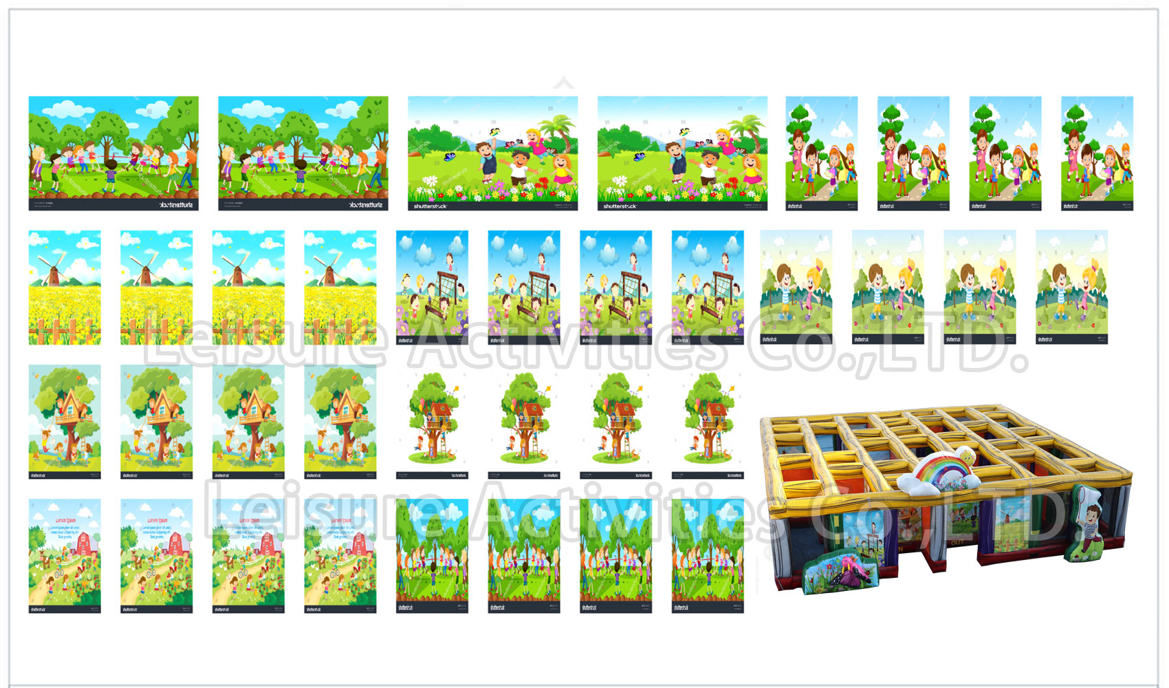 30ft Hybrid Maze artworks-Fall/Halloween/Christmas/Spring/Winter (36pcs ...