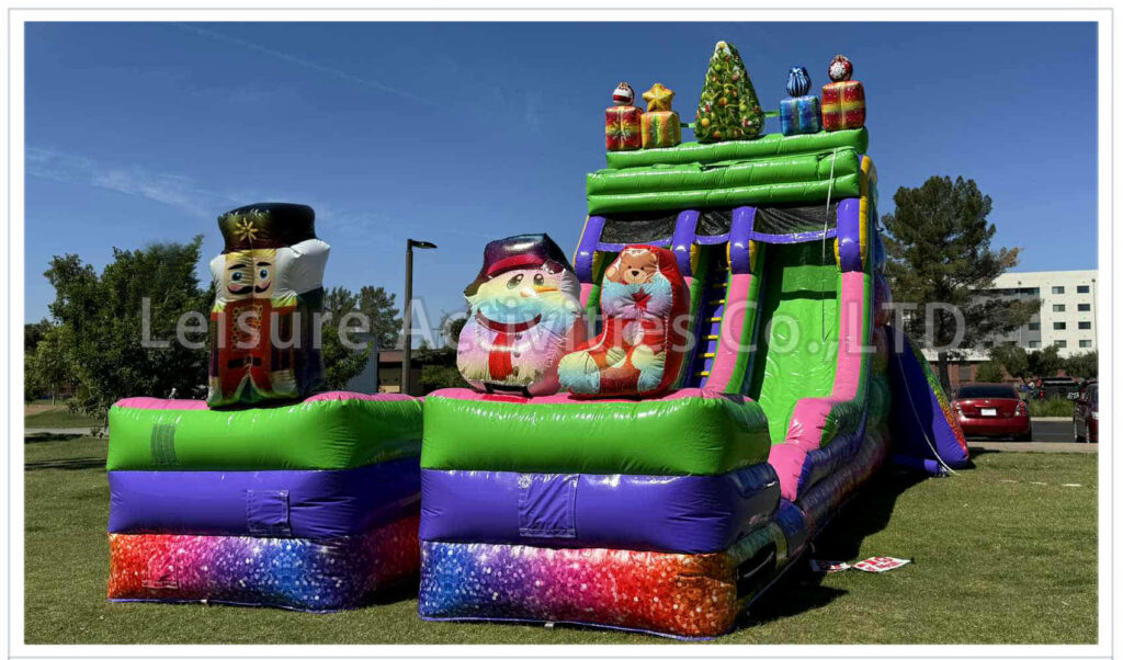 22ft Hybrid Halloween & Christmas Double Lane Water Slide-SL - Leisure ...